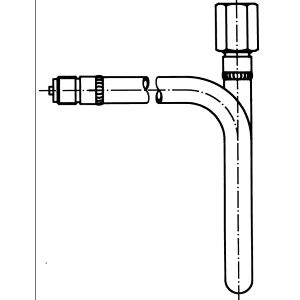 63148 Wassersackrohr DIN 16282, U-Form Form B, Stahl - AFRISO