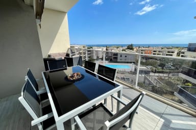 Superb Sea View Apartment In Villeneuve-loubet - Villeneuve-Loubet