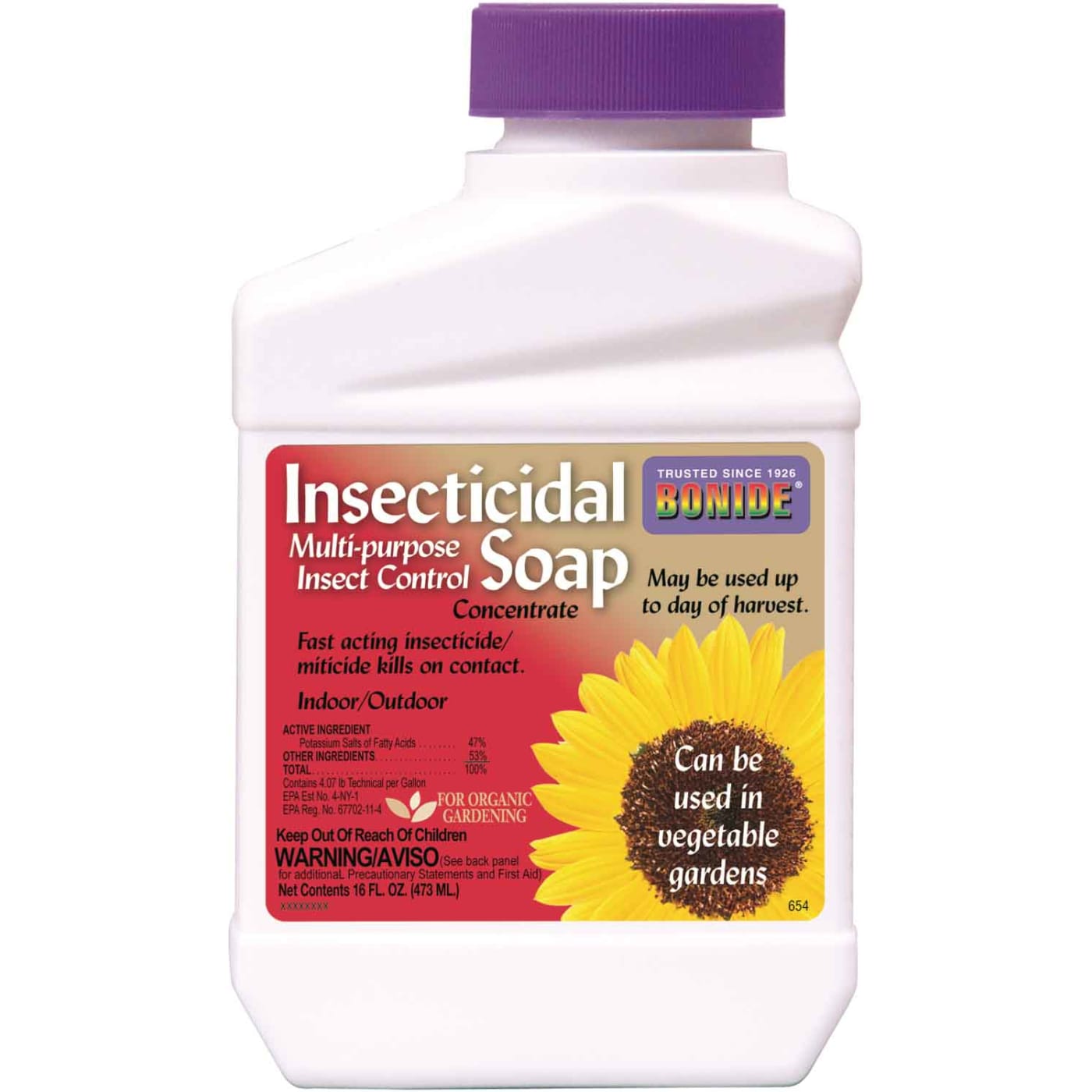 Bonide Insecticidal Soap Concentrate # 654, Makes 24 Quarts