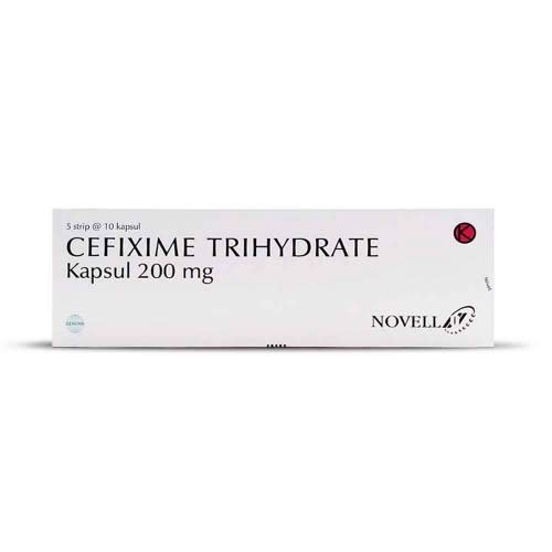 Cefixime 200 mg 10 Kapsul Novell - Manfaat, Kandungan, Dosis, dan Efek ...