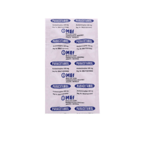 Paracetamol 500 mg 10 Tablet Mega Esa - Manfaat, Kandungan, Dosis, dan ...
