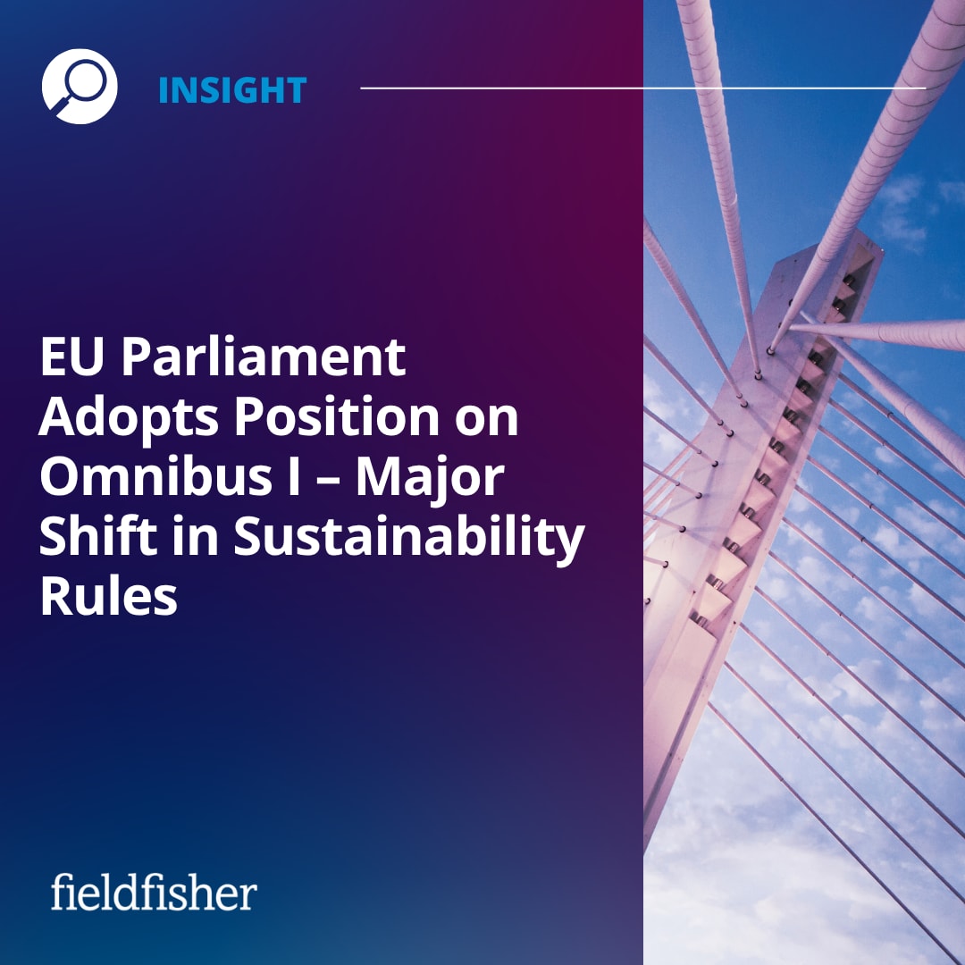 EU Parliament Adopts Position on Omnibus I – Major Shift in ...