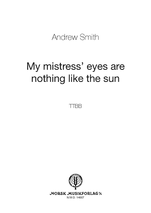 My Mistress' Eyes Are Nothing Like The Sun - TTBB | Notebutikken