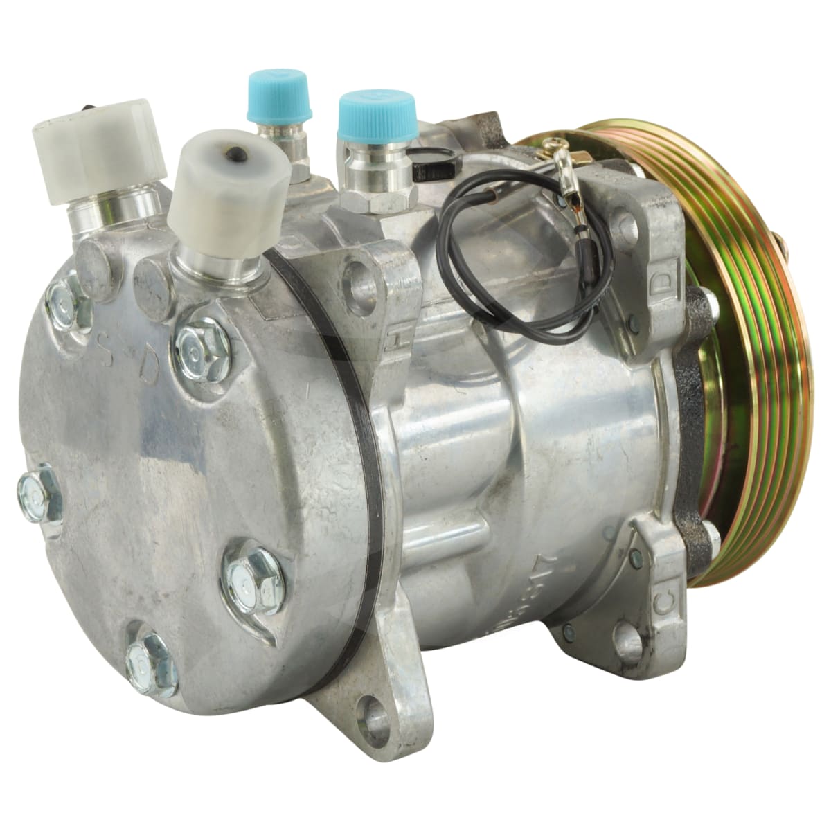 COMPRESSOR, S-SERIES (REPL SANDEN), SD5H09, 12V, 4PV, 125MM, VERT O ...
