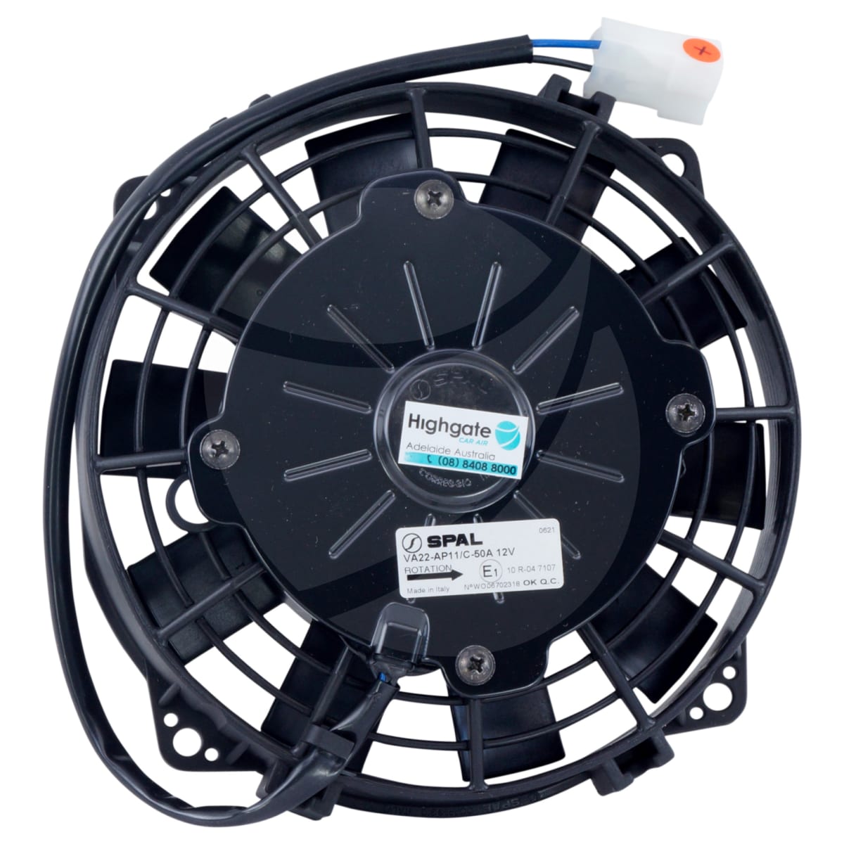 FAN, CONDENSER, SPAL, 12V, 165MM (6.5 INCH), PULLER, STRAIGHT BLADE ...