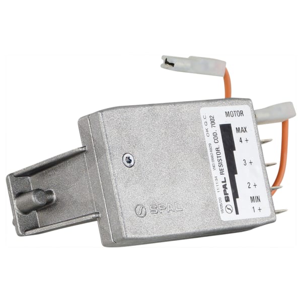 RESISTOR BLOCK 12V 4-SPEED 5 TERMINAL, SPAL 7002