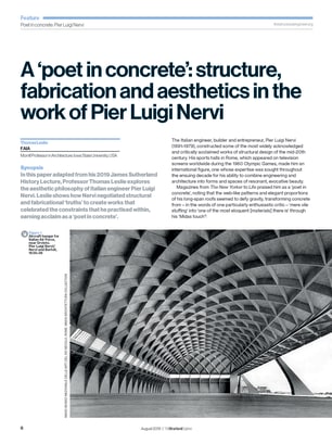 A 'poet in concrete': structure, fabrication and aesthetics in the work ...