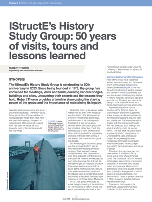 IStructE's History Study Group: 50 years of visits, tours and lessons ...
