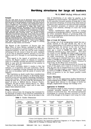 Berthing structures for large oil tankers - The Institution of ...