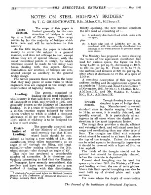 Notes on Steel Highway Bridges - The Institution of Structural Engineers
