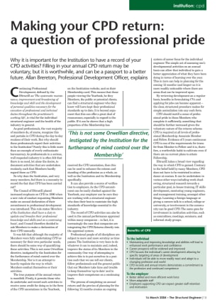 Making your CPD return: a question of professional pride - The ...