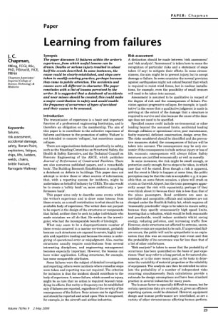 Learning from 15 Failures - The Institution of Structural Engineers