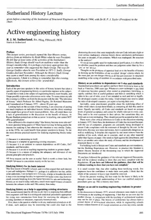 Sutherland History Lecture. Active Engineering History - The ...