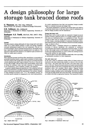A Design Philosophy for Large Storage Tank Braced Dome Roofs - The ...