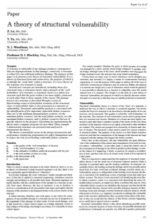 A Theory of Structural Vulnerability - The Institution of Structural ...