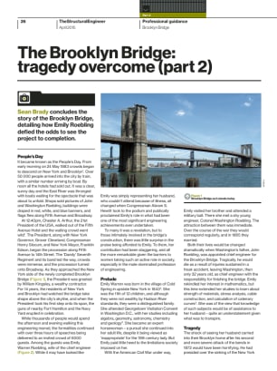 The Brooklyn Bridge: tragedy overcome (part 2) - The Institution of ...