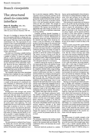 Branch Viewpoints. The Structural Steel-to-Concrete Interface - The ...