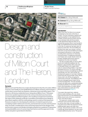 Design and construction of Milton Court and The Heron, London - The ...