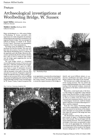 Archaeological Investigations at Woolbeding Bridge, W. Sussex - The ...