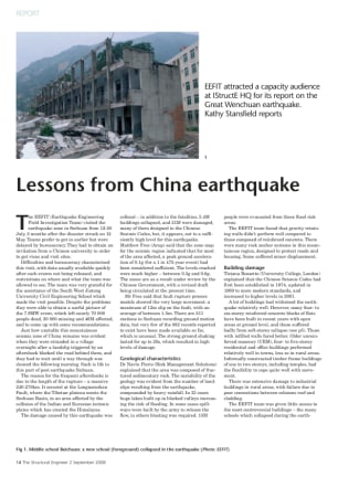 EEFIT: Lessons from China earthquake - The Institution of Structural ...