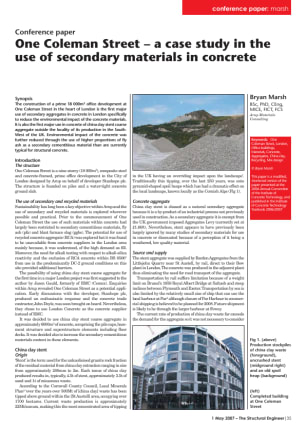 One Coleman Street - a case study in the use of secondary materials in ...