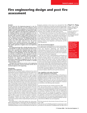 Fire engineering design and post fire assessment - The Institution of ...