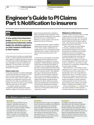 Engineer's Guide to PI Claims. Part 1: Notification to insurers - The ...