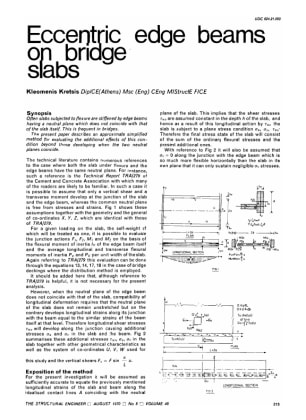 Eccentric Edge Beams on Bridge Slabs - The Institution of Structural ...
