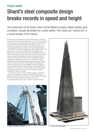 Shard's steel composite design breaks records in speed and height - The Institution of ...