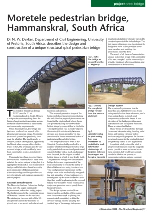 Moretele pedestrian bridge, Hammanskral, South Africa - The Institution ...