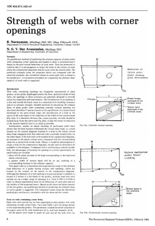 Strength of Webs with Corner Openings - The Institution of Structural ...