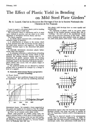 The Effect of Plastic Yield in Bending on Mild Steel Plate Girders ...