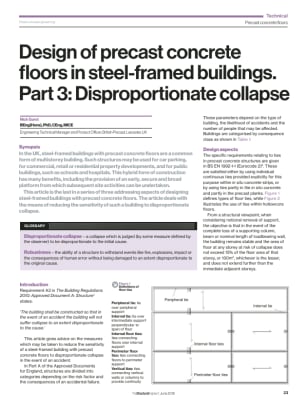 Design of precast concrete floors in steel-framed buildings. Part 3 ...