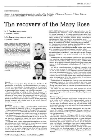 The Recovery of the Mary Rose - The Institution of Structural Engineers