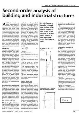 Second-order analysis of building and industrial structures - The ...
