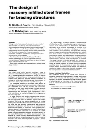 The Design of Masonry Infilled Steel Frames for Bracing Structures ...