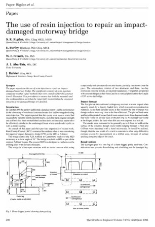 The Use of Resin Injection to Repair an Impact-Damaged Motorway Bridge ...