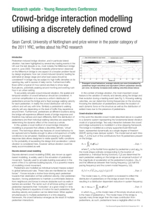 Crowd-bridge interaction modelling utilising a discretely defined crowd ...