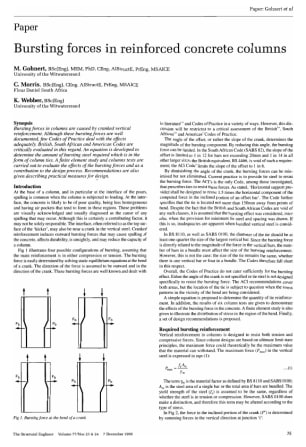 Bursting Forces in Reinforced Concrete Columns - The Institution of ...