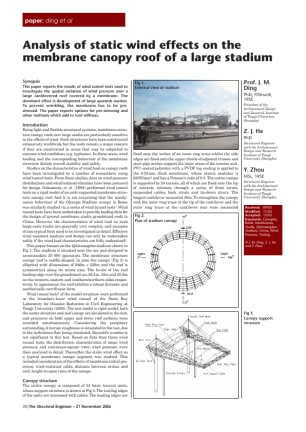 Analysis of static wind effects on the membrane canopy roof of a large ...