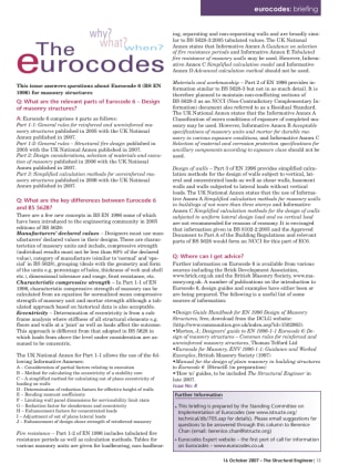 The Eurocodes - Why? What? When? - The Institution of Structural Engineers