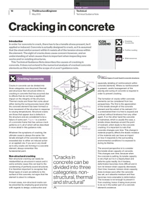 Technical Guidance Note (Level 1, No. 26): Cracking in concrete - The ...