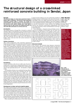 The structural design of a cross-linked reinforced concrete building in ...