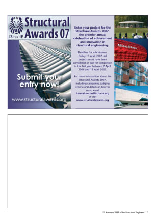 Structural Awards 2007 Advert - The Institution of Structural Engineers
