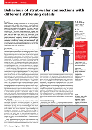 Behaviour of strut-waler connections with different stiffening details ...