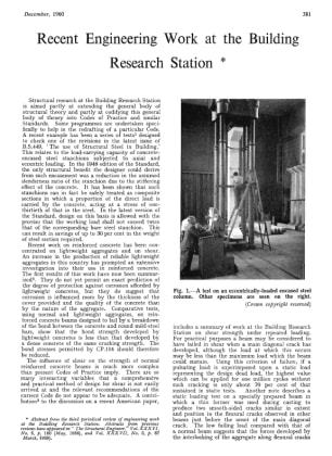 Recent Engineering Work at the Building Research Station - The ...