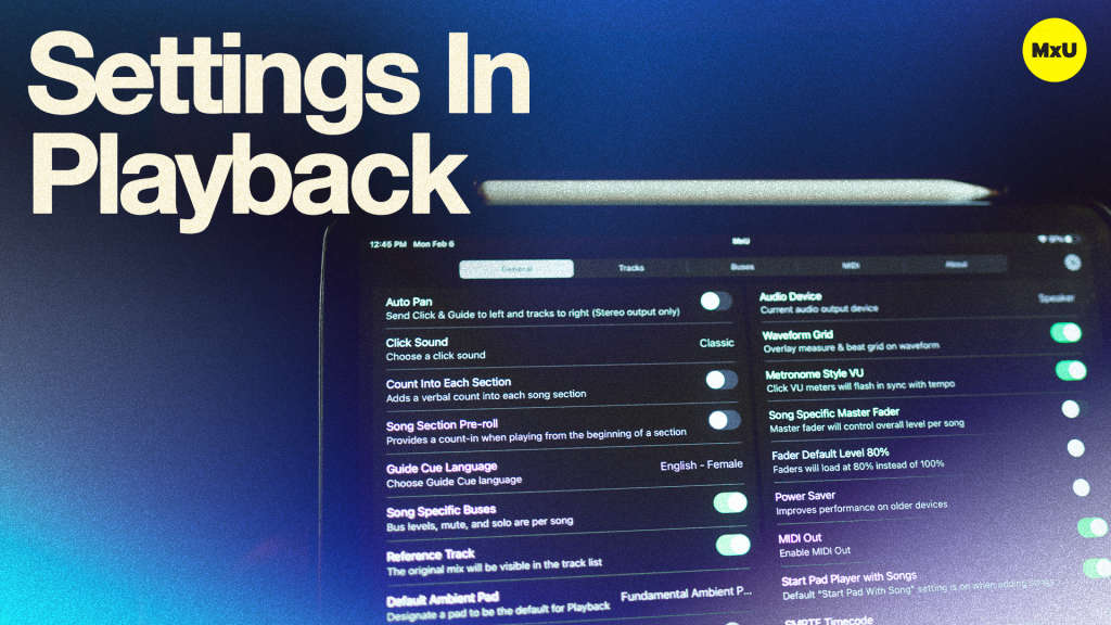 Building A Setlist In Playback - MxU