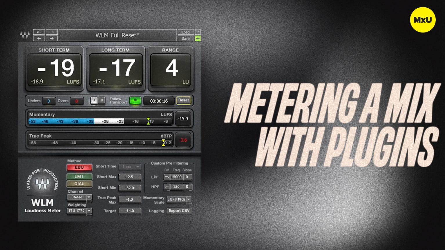 Metering a Mix With Plugins - MxU