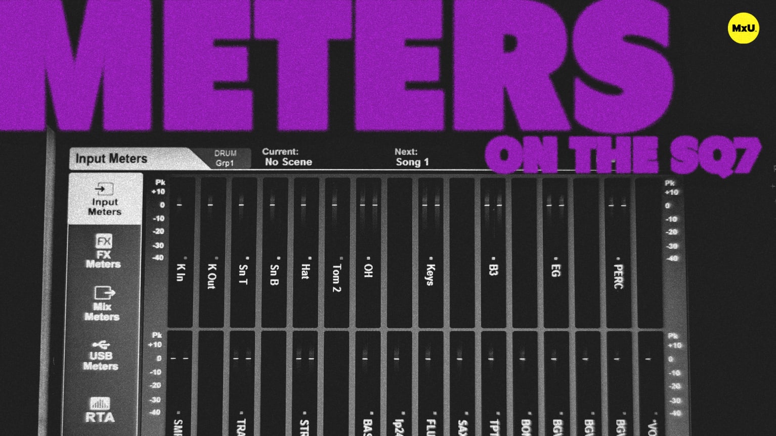 Meters on the SQ7 - MxU